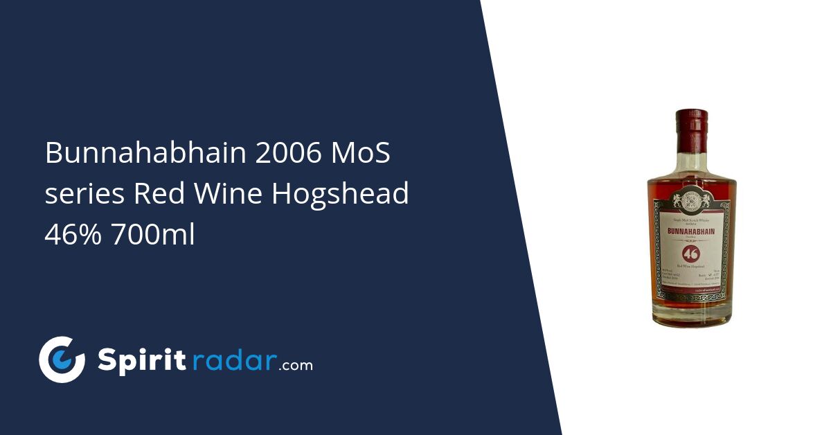 Bunnahabhain 2006 MoS series Red Wine Hogshead 46% 700ml - Spirit Radar