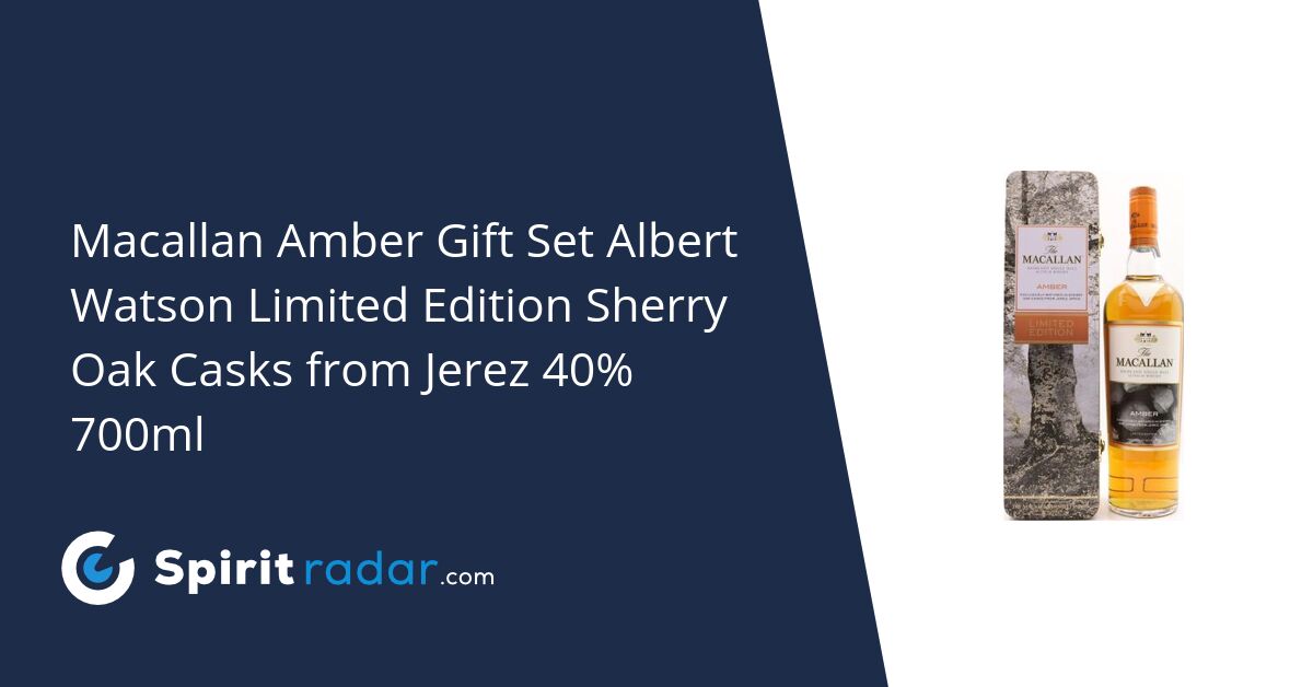 Macallan Amber Gift Set Albert Watson Limited Edition Sherry Oak Casks from Jerez 40% 700ml ...