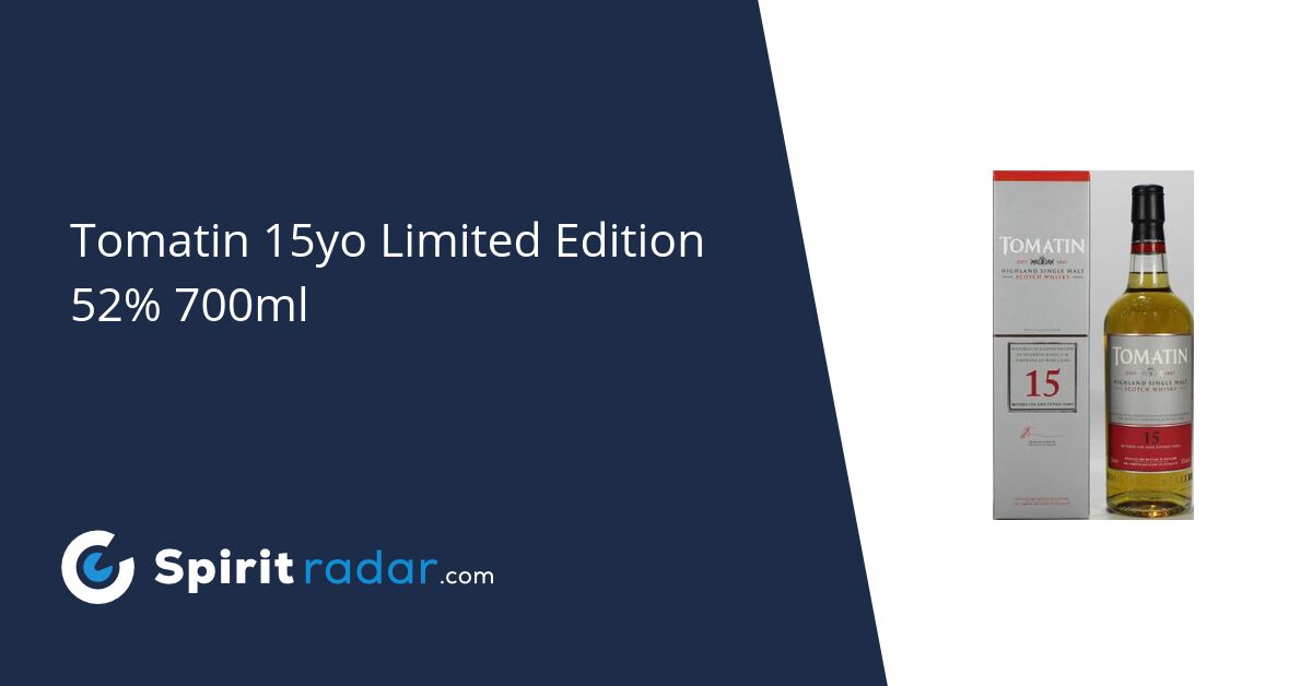 Tomatin 15yo Limited Edition 52% 700ml - Spirit Radar