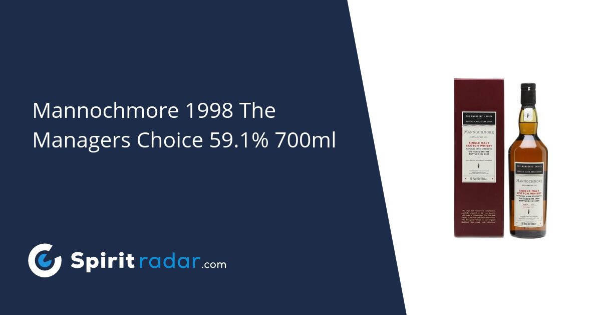 Mannochmore 1998 The Managers Choice Bodega Sherry European Oak #6582 ...