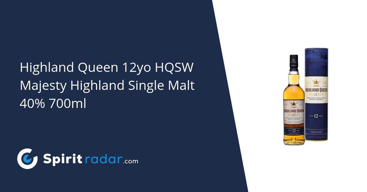 Highland Queen 12yo HQSW Majesty Highland Single Malt Oak Casks 40% ...