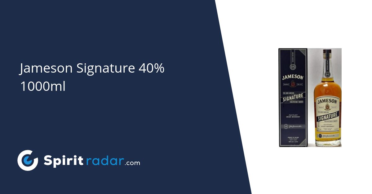 Jameson Signature 40% 1000ml - Spirit Radar