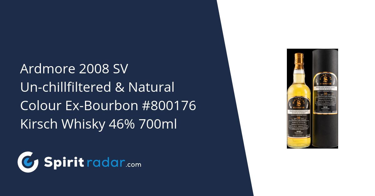 Ardmore 2008 SV Un-chillfiltered & Natural Colour Ex-Bourbon #800176 ...