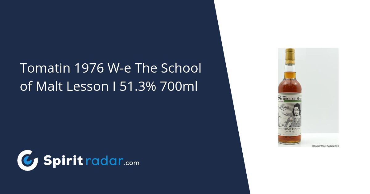 Tomatin 1976 W-e The School of Malt Lesson I Sherry Butt 51.3% 700ml ...
