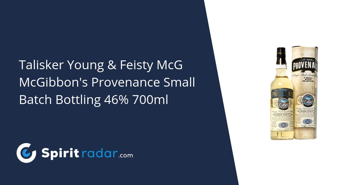 Talisker Young & Feisty McG McGibbon's Provenance Small Batch Bottling ...