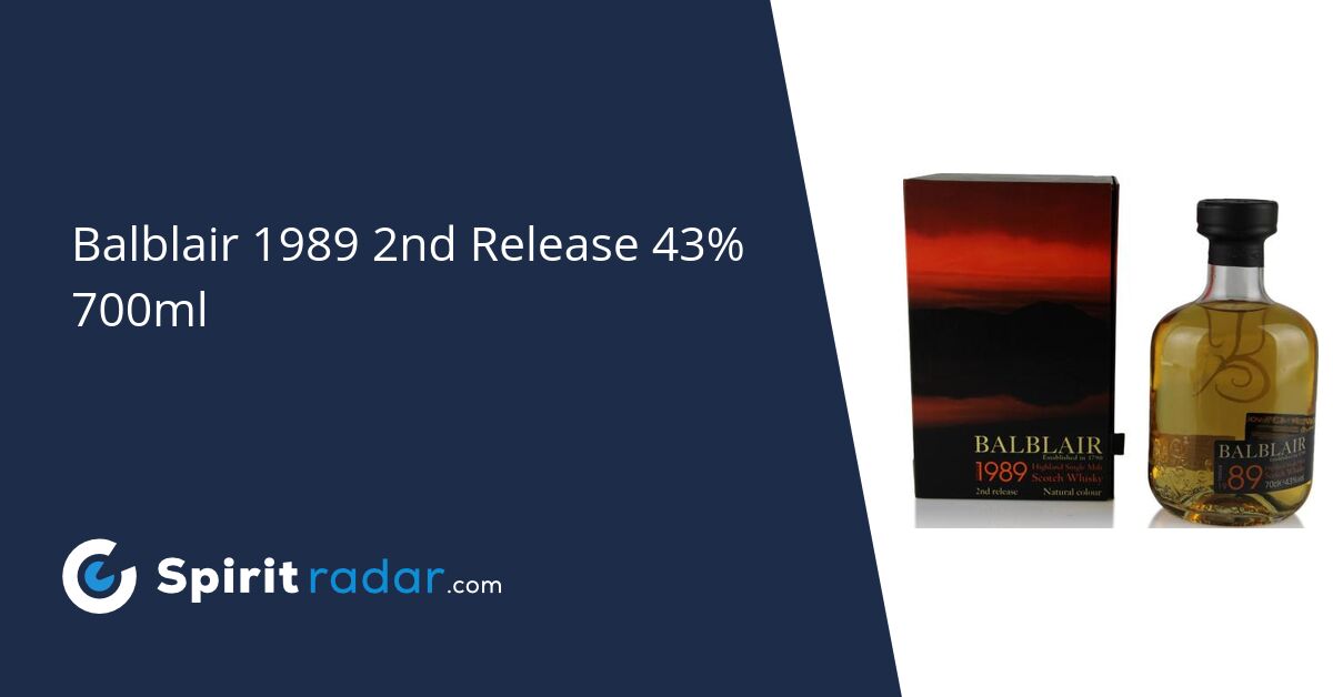 Balblair 1989 2nd Release 43% 700ml - Spirit Radar