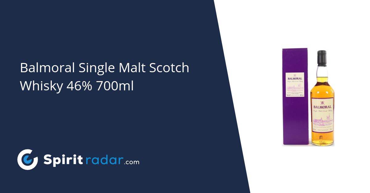 Balmoral Single Malt Scotch Whisky 46% 700ml - Spirit Radar