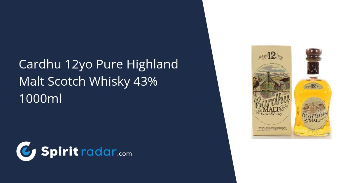 Cardhu 12yo Pure Highland Malt Scotch Whisky by John Walker & Sons Ltd ...