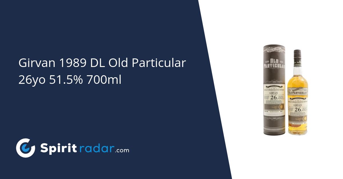 Girvan 1989 DL Old Particular 26yo Refill Hogshead 51.5% 700ml - Spirit ...
