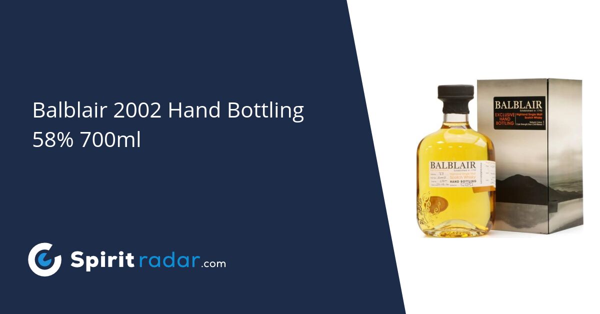 Balblair 2002 Hand Bottling American White Oak Ex-Bourbon #680 58% ...