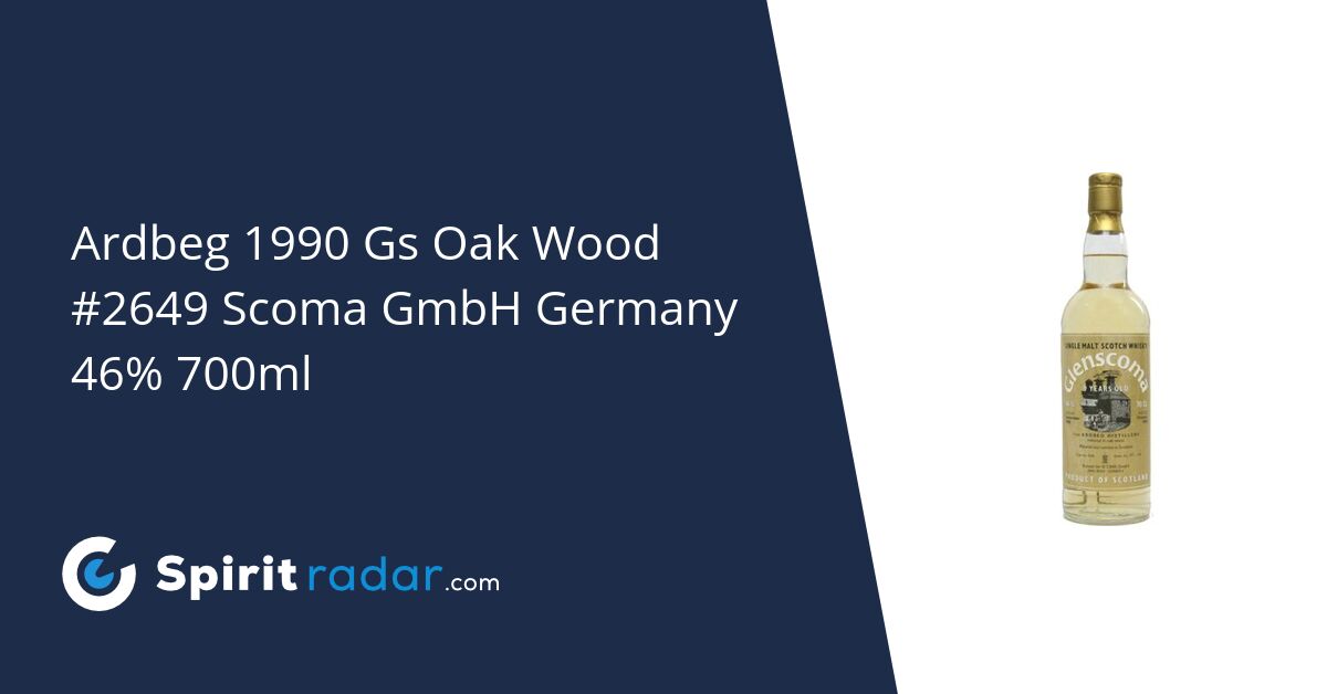 Ardbeg 1990 Gs Oak Wood #2649 Scoma GmbH Germany 46% 700ml - Spirit Radar
