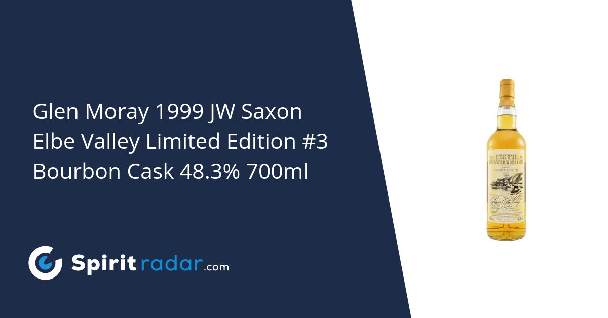 Glen Moray 1999 JW Saxon Elbe Valley Limited Edition #3 Bourbon Cask 48 ...