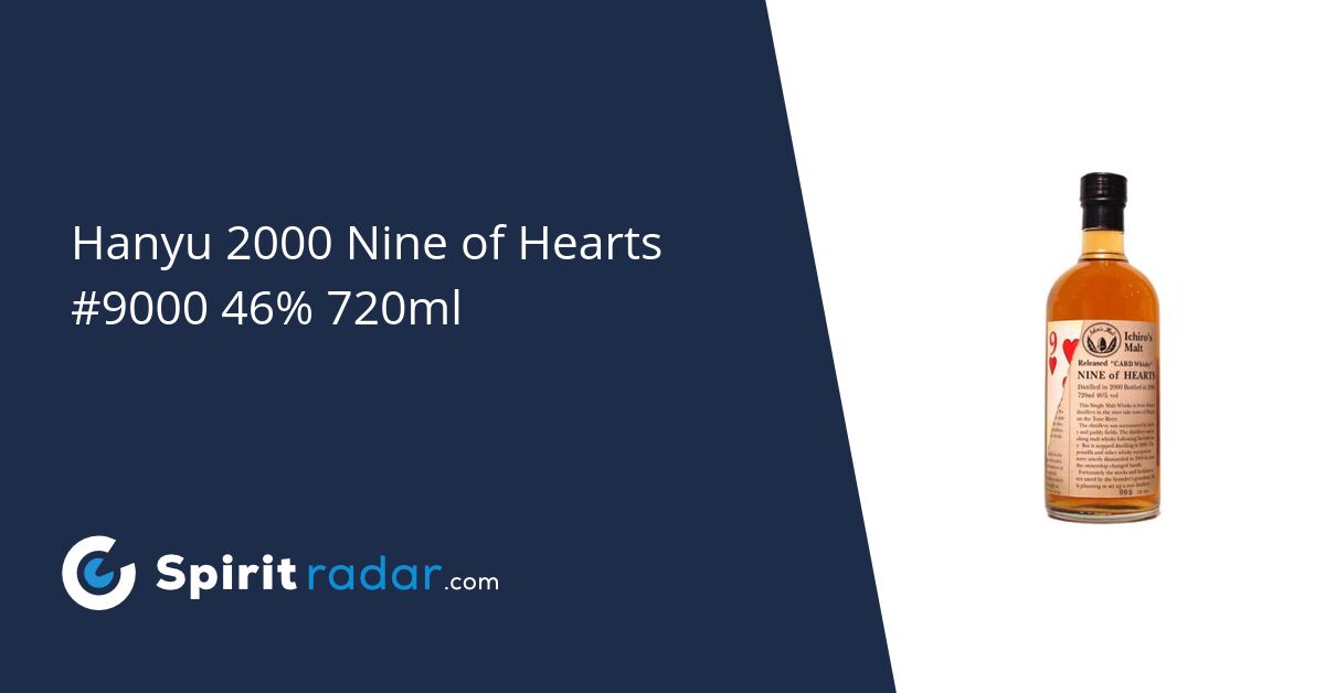 Hanyu 2000 Nine of Hearts #9000 46% 720ml - Spirit Radar