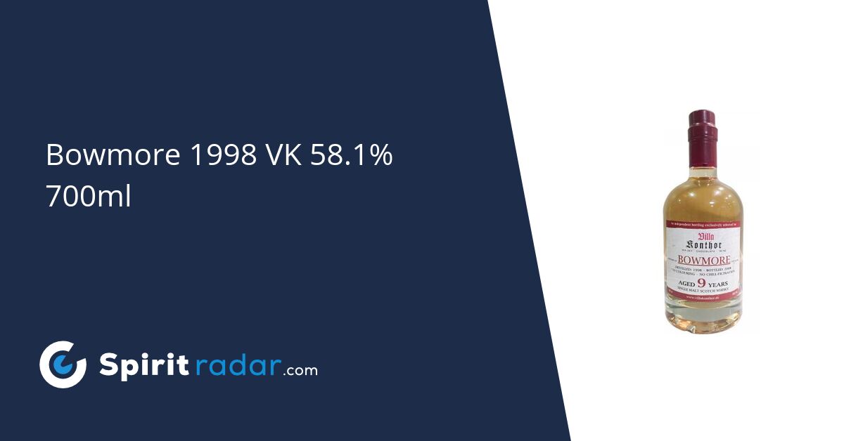 Bowmore 1998 VK 58.1% 700ml - Spirit Radar