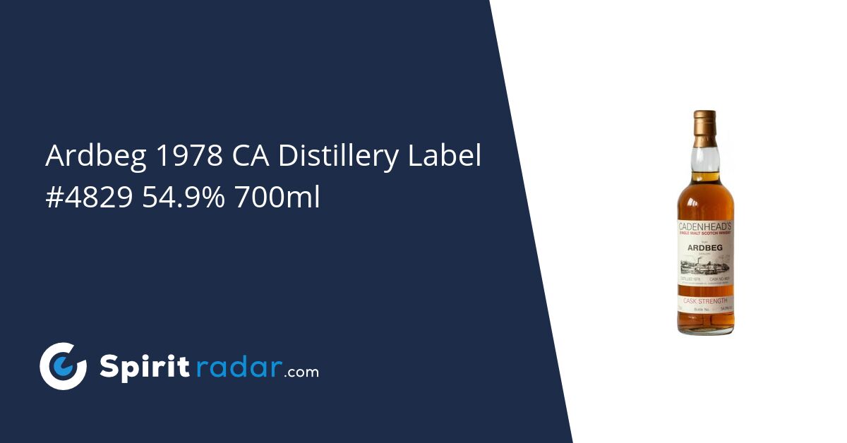 Ardbeg 1978 CA Distillery Label #4829 54.9% 700ml - Spirit Radar