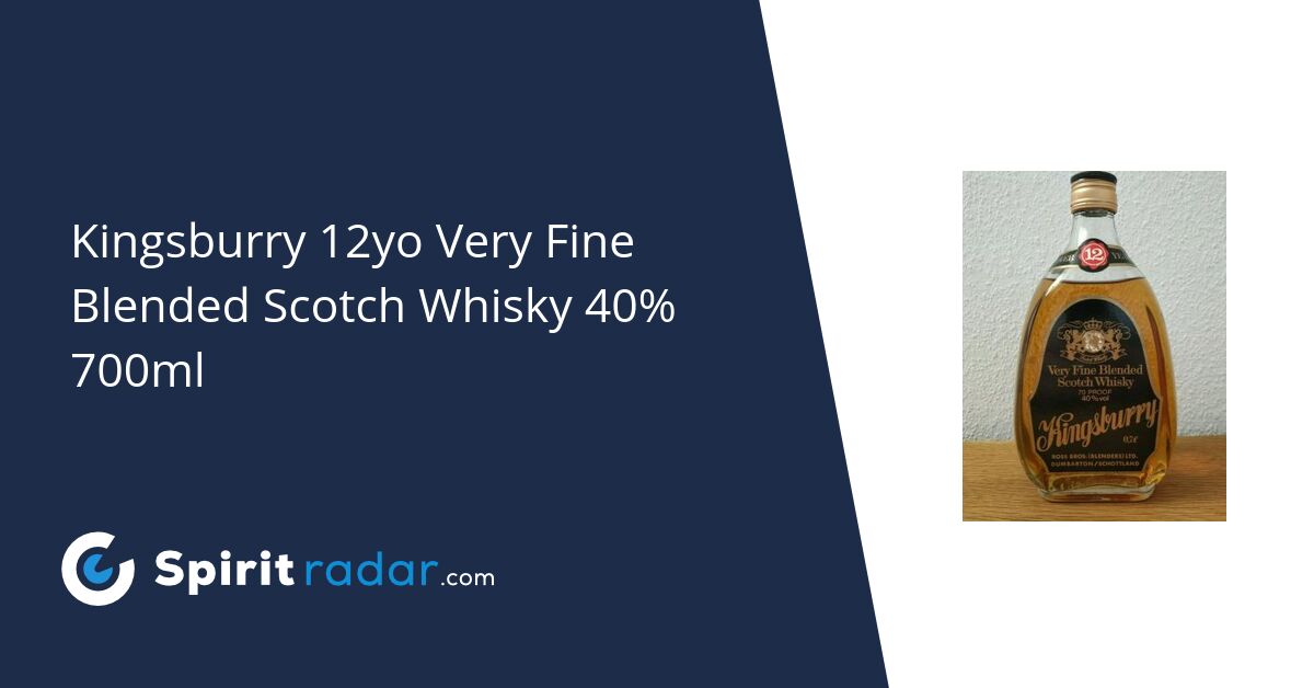 Kingsburry 12yo Very Fine Blended Scotch Whisky Parco GmbH 40% 700ml ...