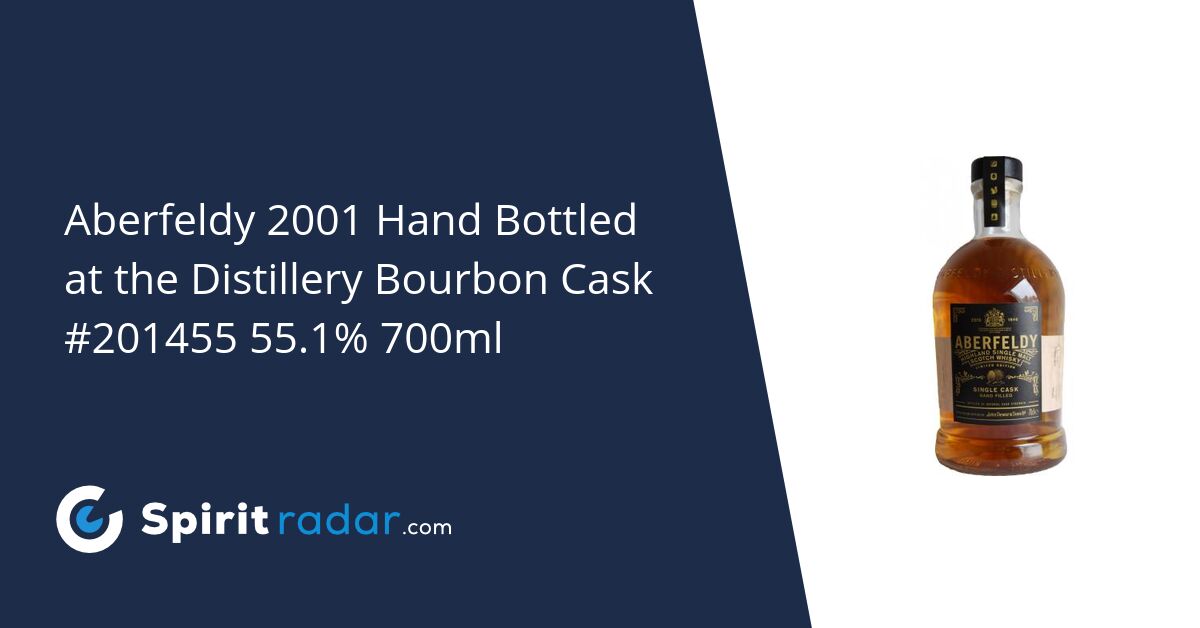 Aberfeldy 2001 Hand Bottled at the Distillery Bourbon Cask #201455 55.1 ...