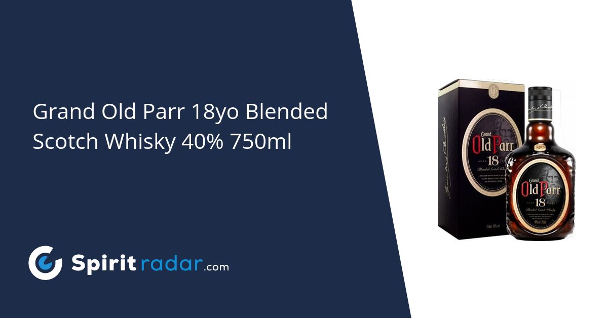 Grand Old Parr 18yo Blended Scotch Whisky 40% 750ml - Spirit Radar