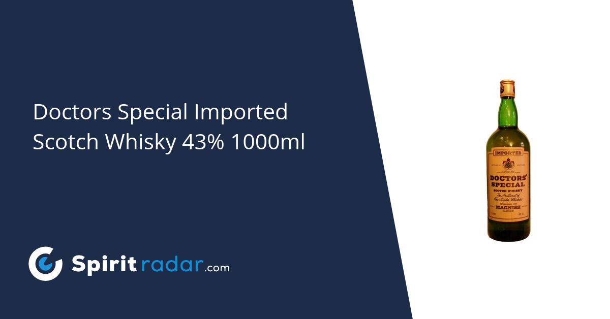 Doctors Special Imported Scotch Whisky 43% 1000ml - Spirit Radar