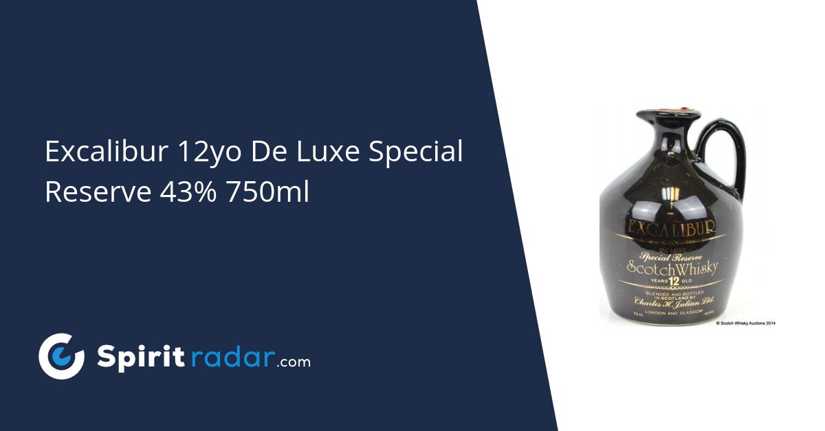 Excalibur 12yo De Luxe Special Reserve 43% 750ml - Spirit Radar