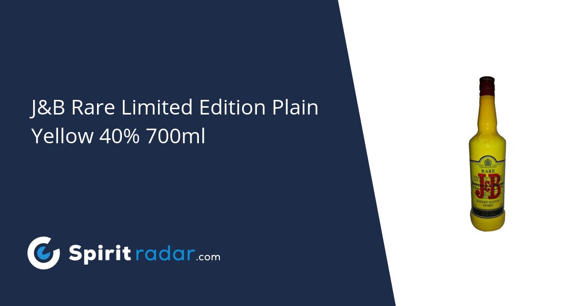 J&B Rare Limited Edition Plain Yellow 40% 700ml - Spirit Radar