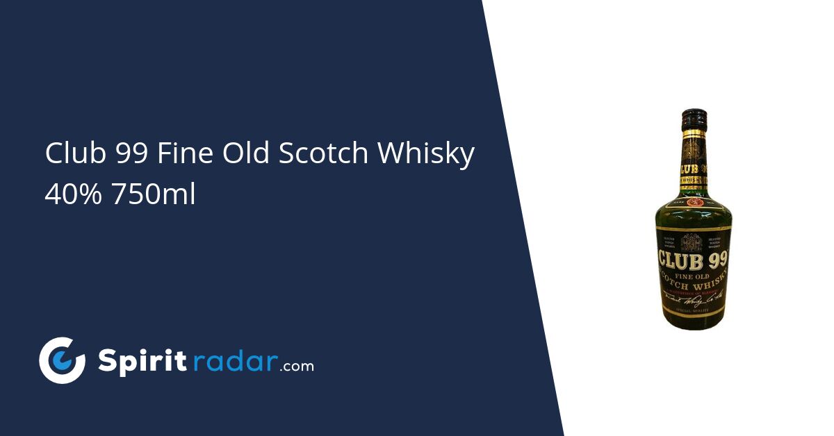 Club 99 Fine Old Scotch Whisky 40% 750ml - Spirit Radar