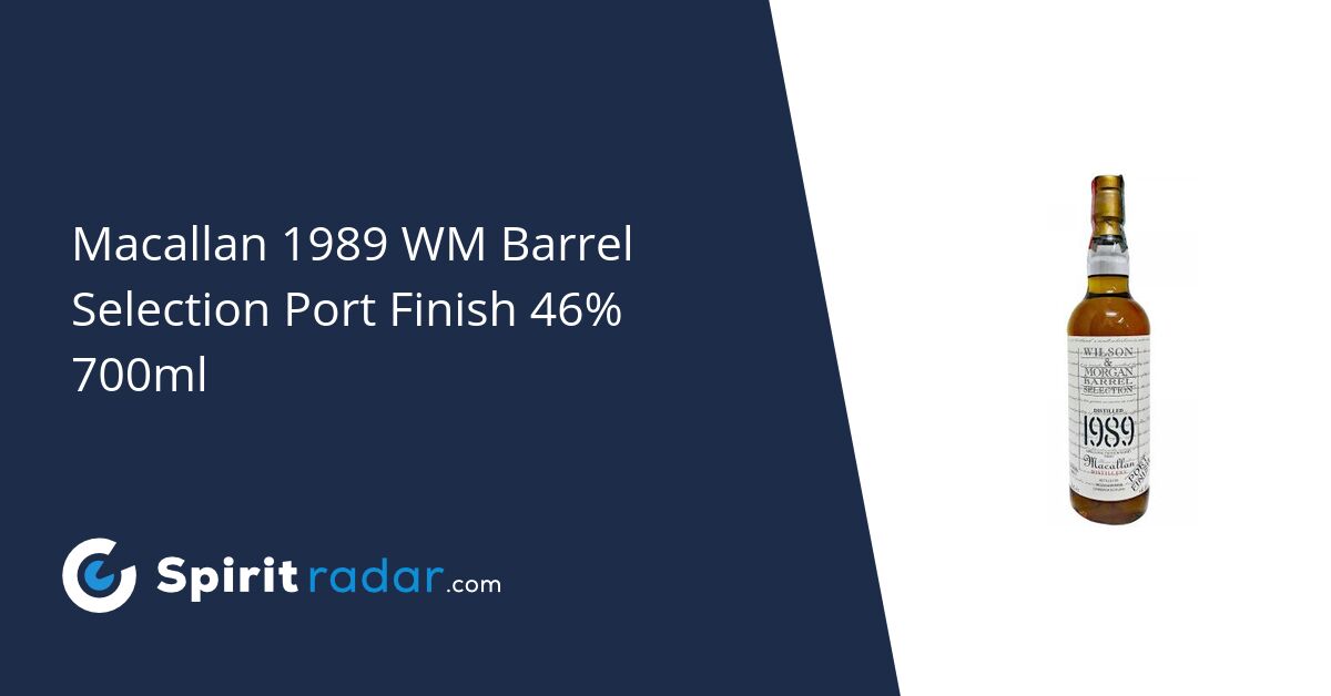 Macallan 1989 WM Barrel Selection Port Finish 46% 700ml - Spirit Radar