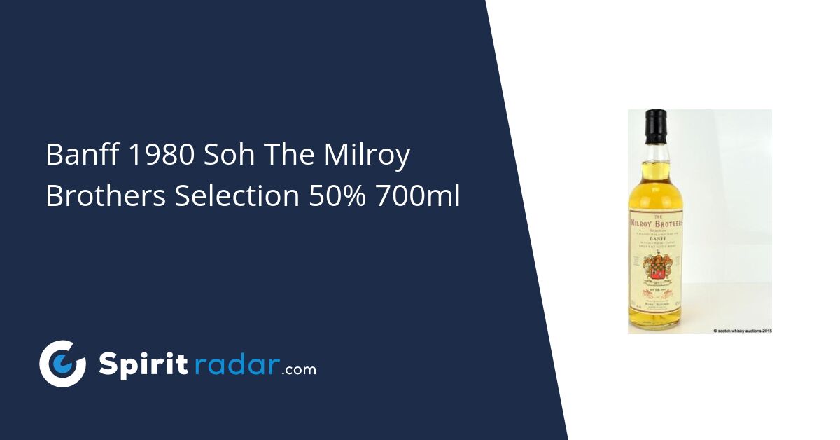 Banff 1980 Soh The Milroy Brothers Selection Oak Cask #1552 50% 700ml ...