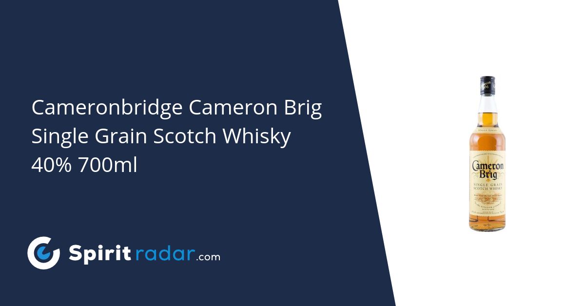 Cameronbridge Cameron Brig Single Grain Scotch Whisky 40% 700ml ...