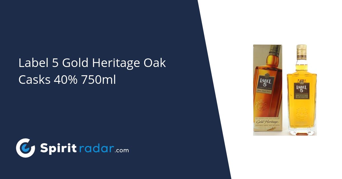 Label 5 Gold Heritage Oak Casks 40% 750ml - Spirit Radar
