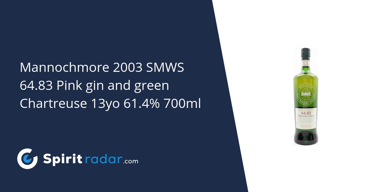 Mannochmore 2003 SMWS 64.83 Pink gin and green Chartreuse 13yo 1st Fill ...