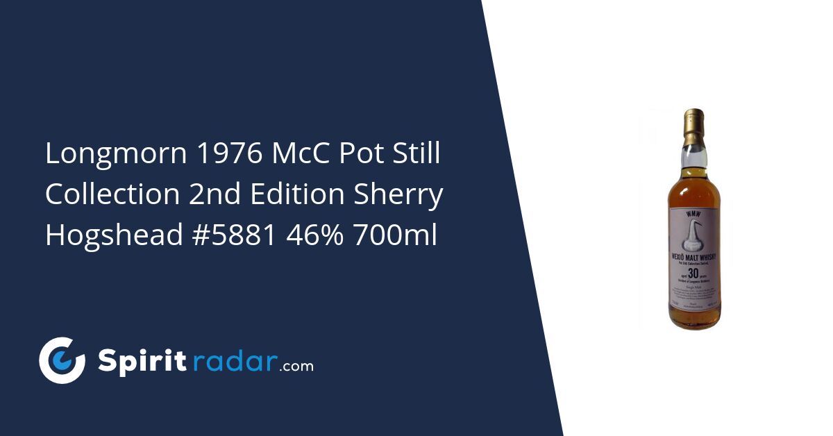 Longmorn 1976 McC Pot Still Collection 2nd Edition Sherry Hogshead ...