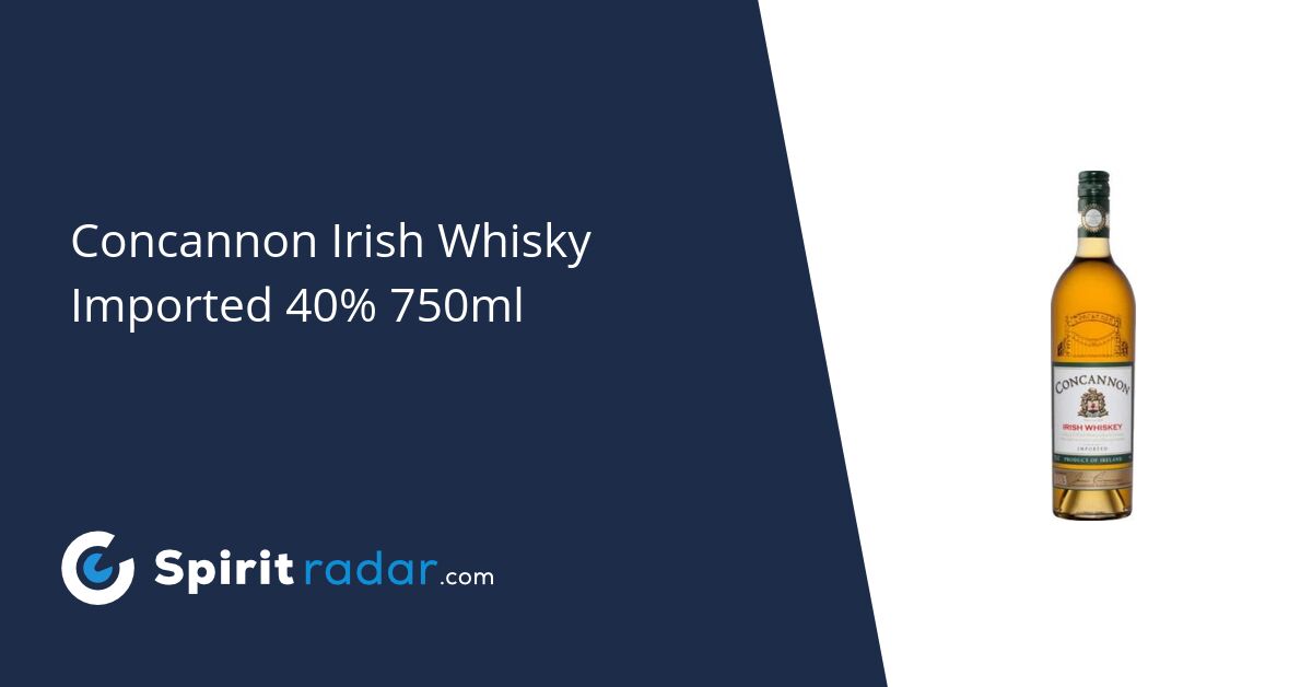 Concannon Irish Whisky Imported 40% 750ml - Spirit Radar