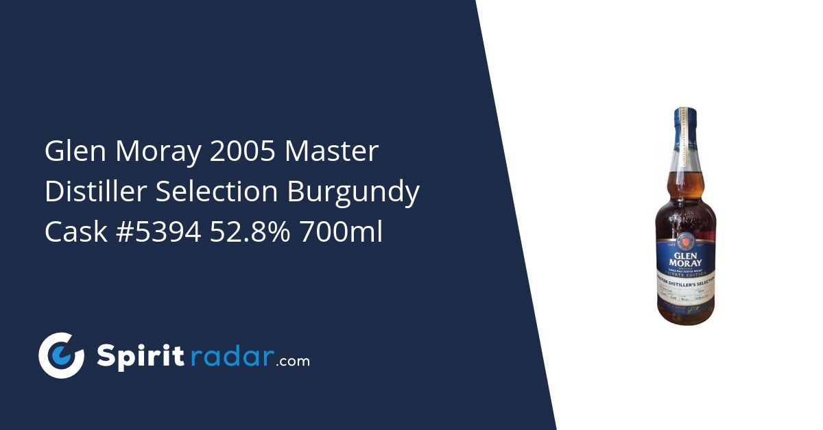 Glen Moray 2005 Master Distiller Selection Burgundy Cask #5394 52.8% ...