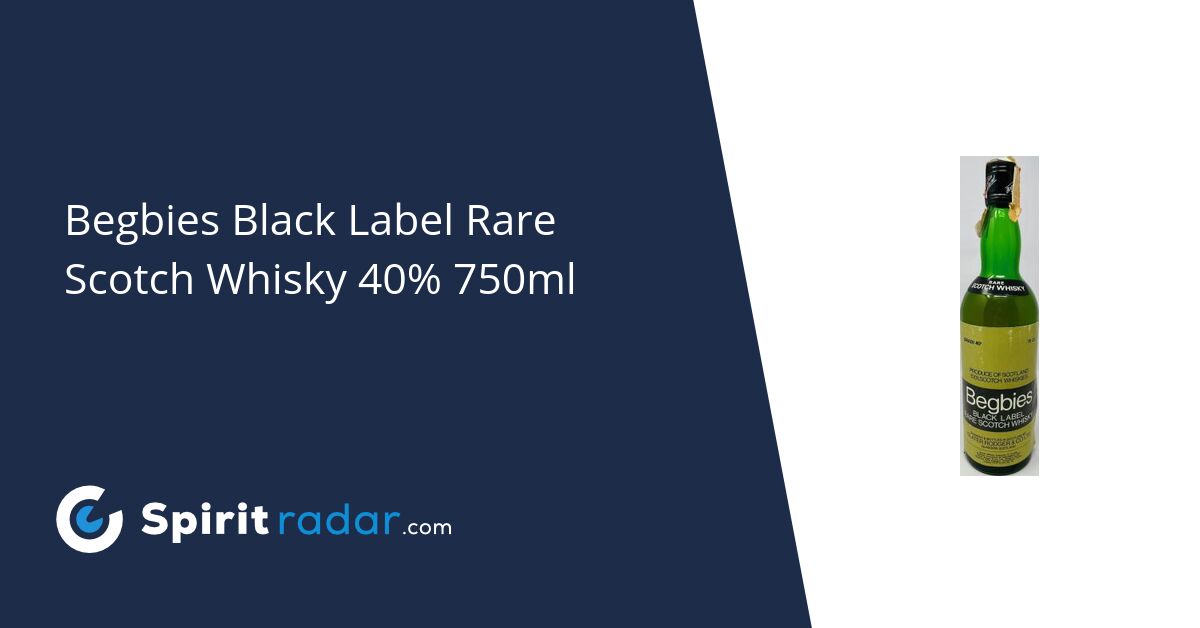 Begbies Black Label Rare Scotch Whisky Callegari Import 40% 750ml ...