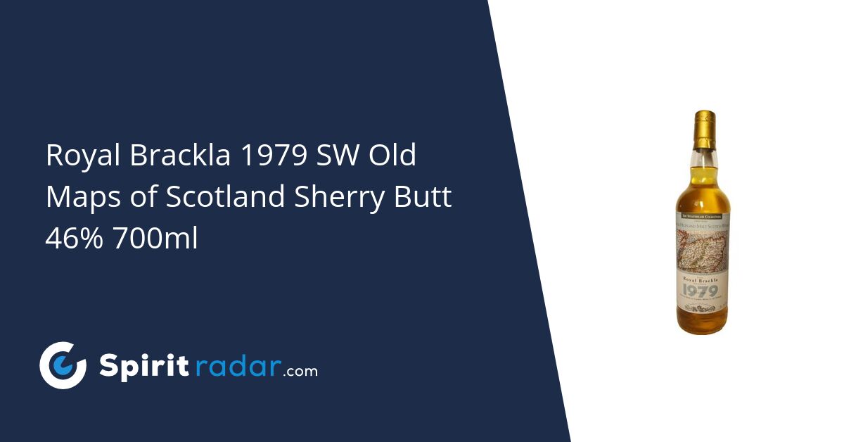 Royal Brackla 1979 SW Old Maps of Scotland Sherry Butt 46% 700ml ...