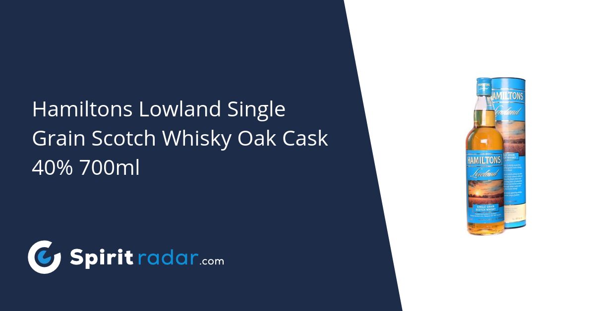 Hamiltons Lowland Single Grain Scotch Whisky Oak Cask 40% 700ml ...