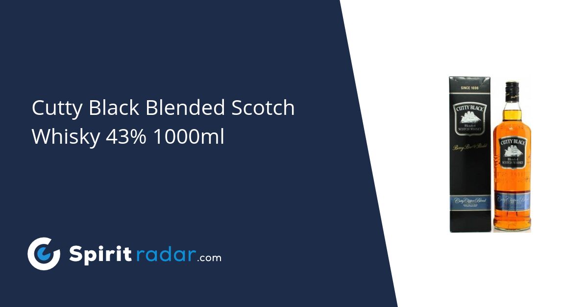 Cutty Black Blended Scotch Whisky 43% 1000ml - Spirit Radar
