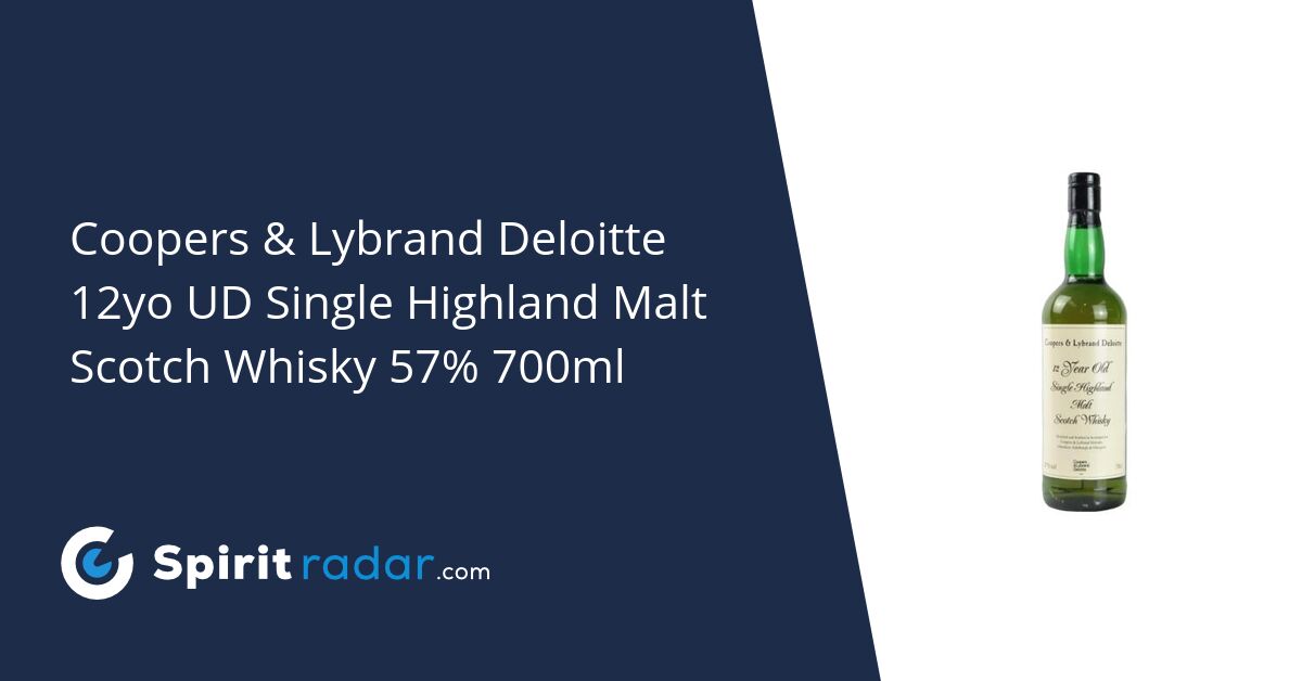 Coopers & Lybrand Deloitte 12yo UD Single Highland Malt Scotch Whisky ...