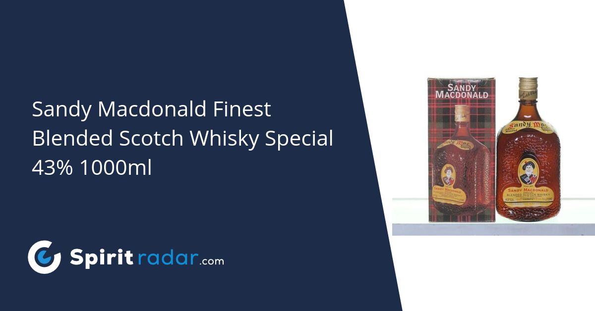 Sandy Macdonald Finest Blended Scotch Whisky Special 43% 1000ml ...