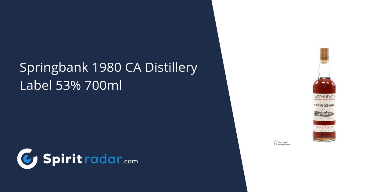Springbank 1980 CA Distillery Label #187 53% 700ml - Spirit Radar