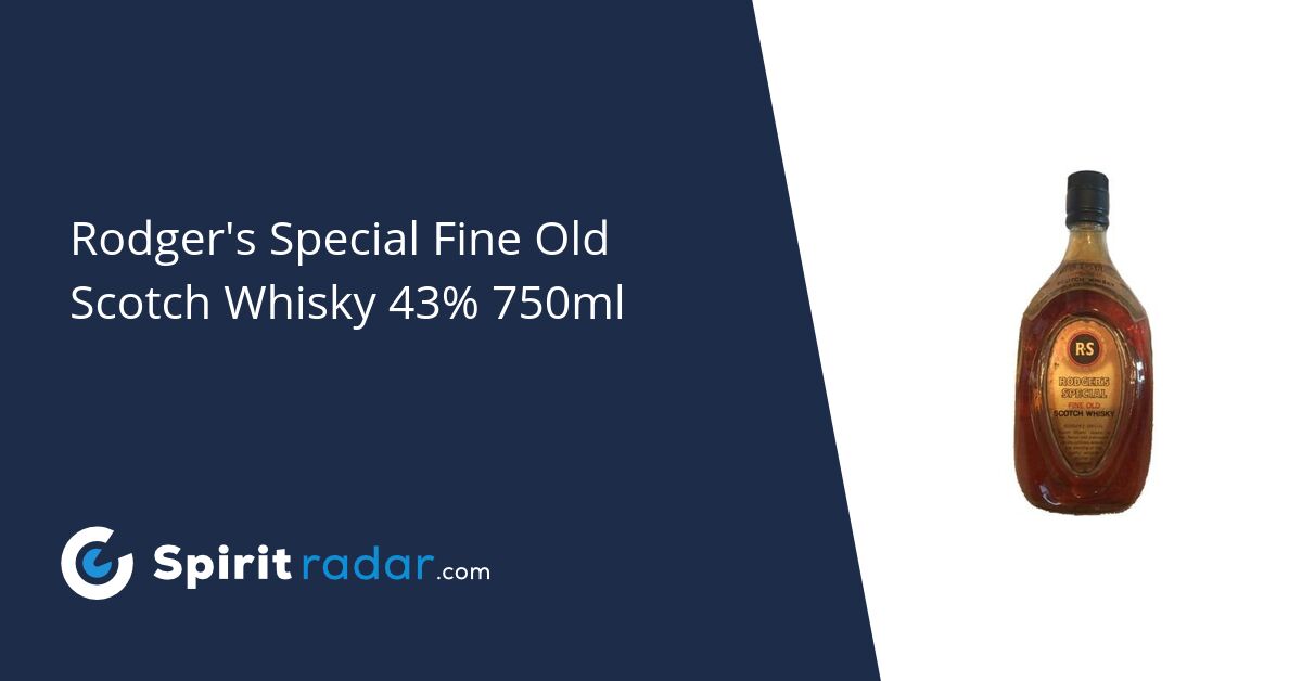 Rodger's Special Fine Old Scotch Whisky 43% 750ml - Spirit Radar