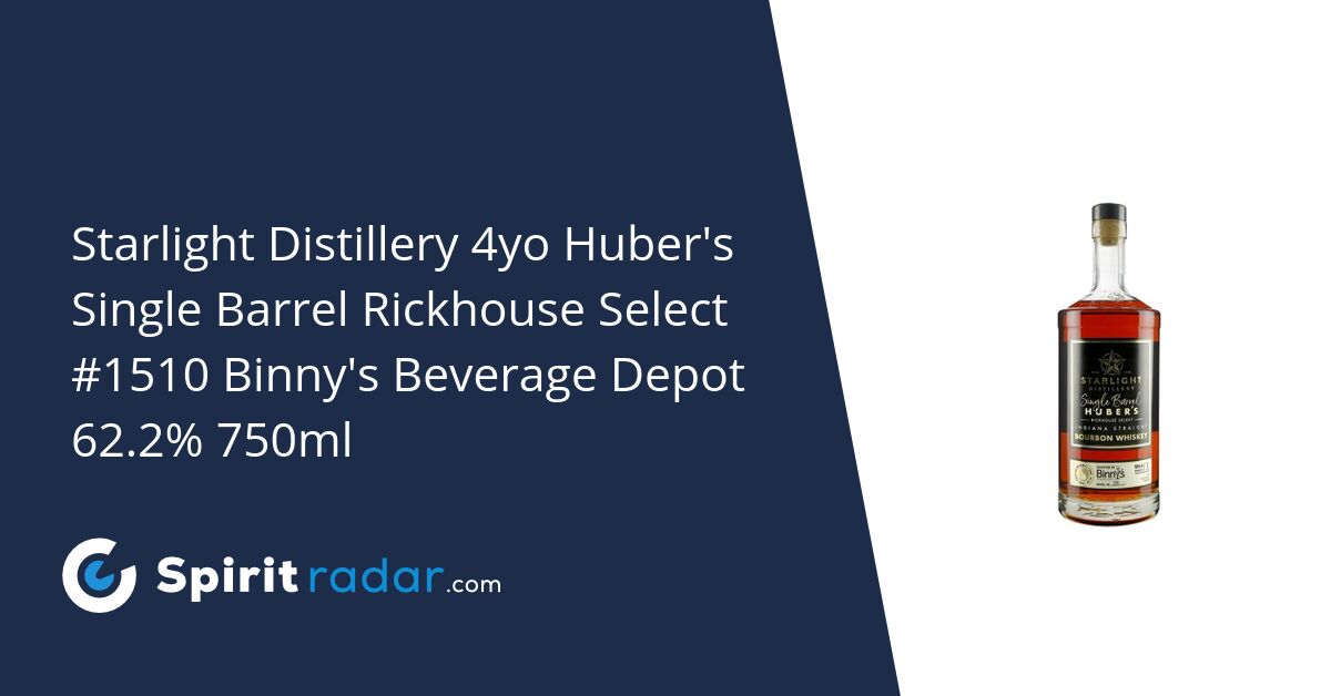 Starlight Distillery 4yo Huber's Single Barrel Rickhouse Select #1510 Binny's Beverage Depot 62. ...
