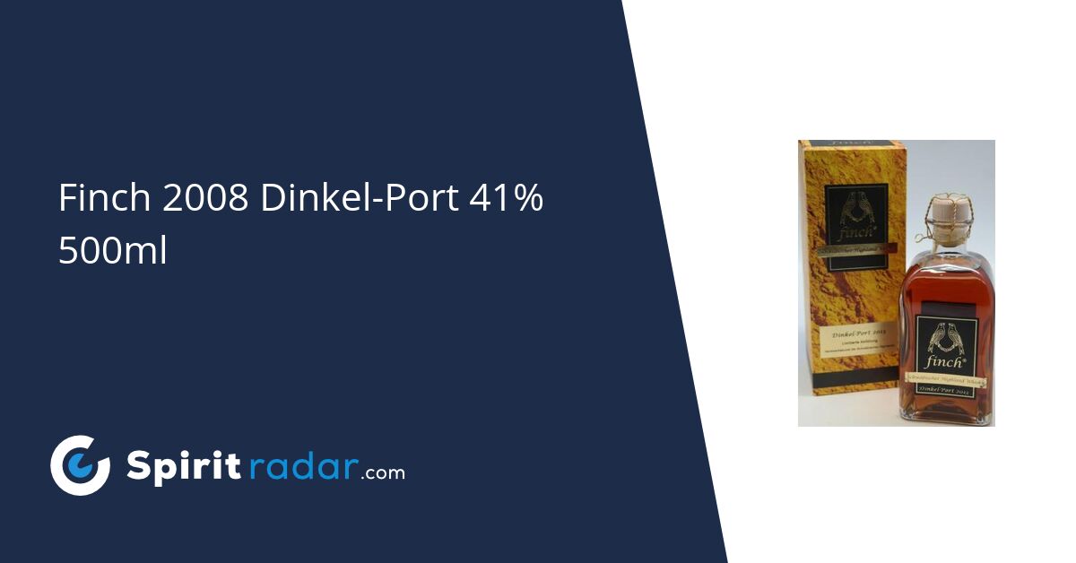 Finch 2008 Dinkel-Port 41% 500ml - Spirit Radar