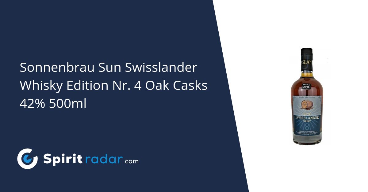 Sonnenbrau Sun Swisslander Whisky Edition Nr. 4 Oak Casks 42% 500ml - Spirit Radar