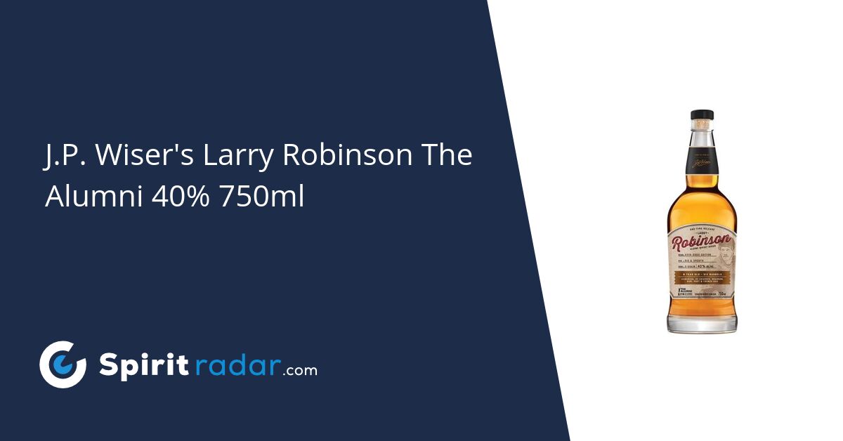J.P. Wiser's Larry Robinson The Alumni 40% 750ml - Spirit Radar