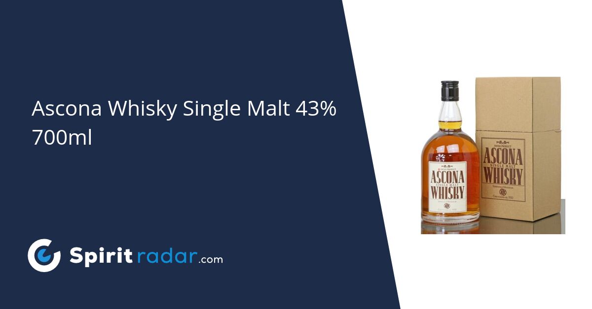 Ascona Whisky Single Malt L3-13 43% 700ml - Spirit Radar