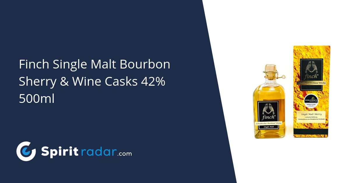 Finch Single Malt Bourbon Sherry & Wine Casks 42% 500ml - Spirit Radar