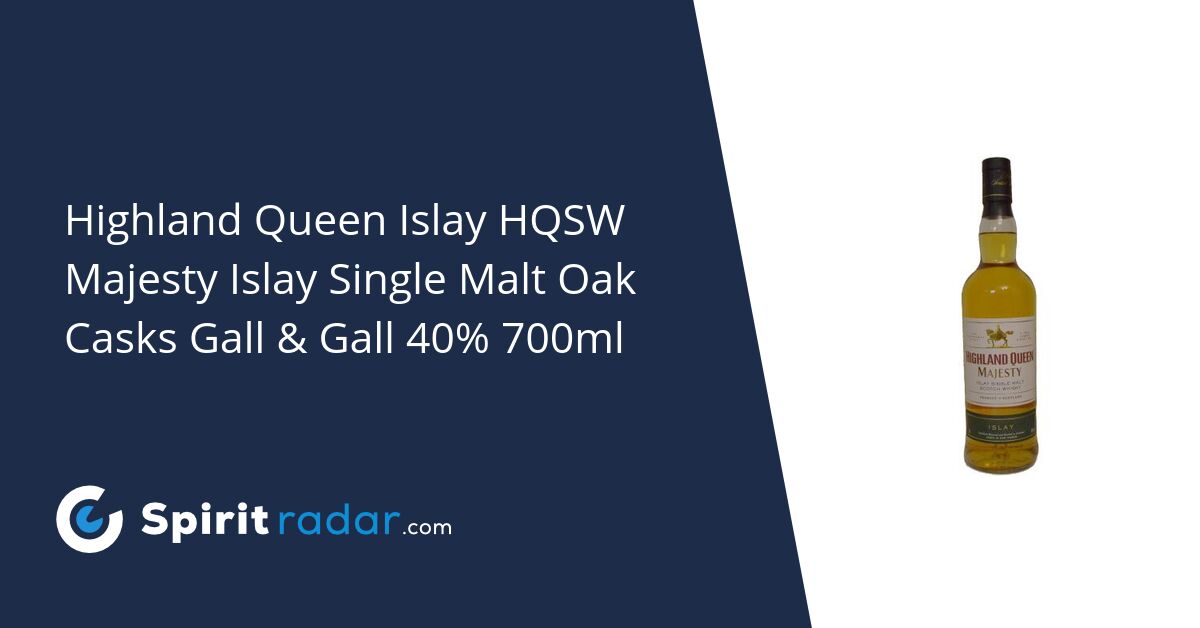 Highland Queen Islay HQSW Majesty Islay Single Malt Oak Casks Gall ...