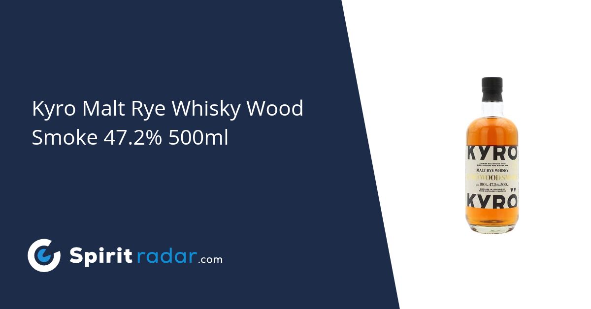 Kyro Malt Rye Whisky Wood Smoke 47.2% 500ml - Spirit Radar